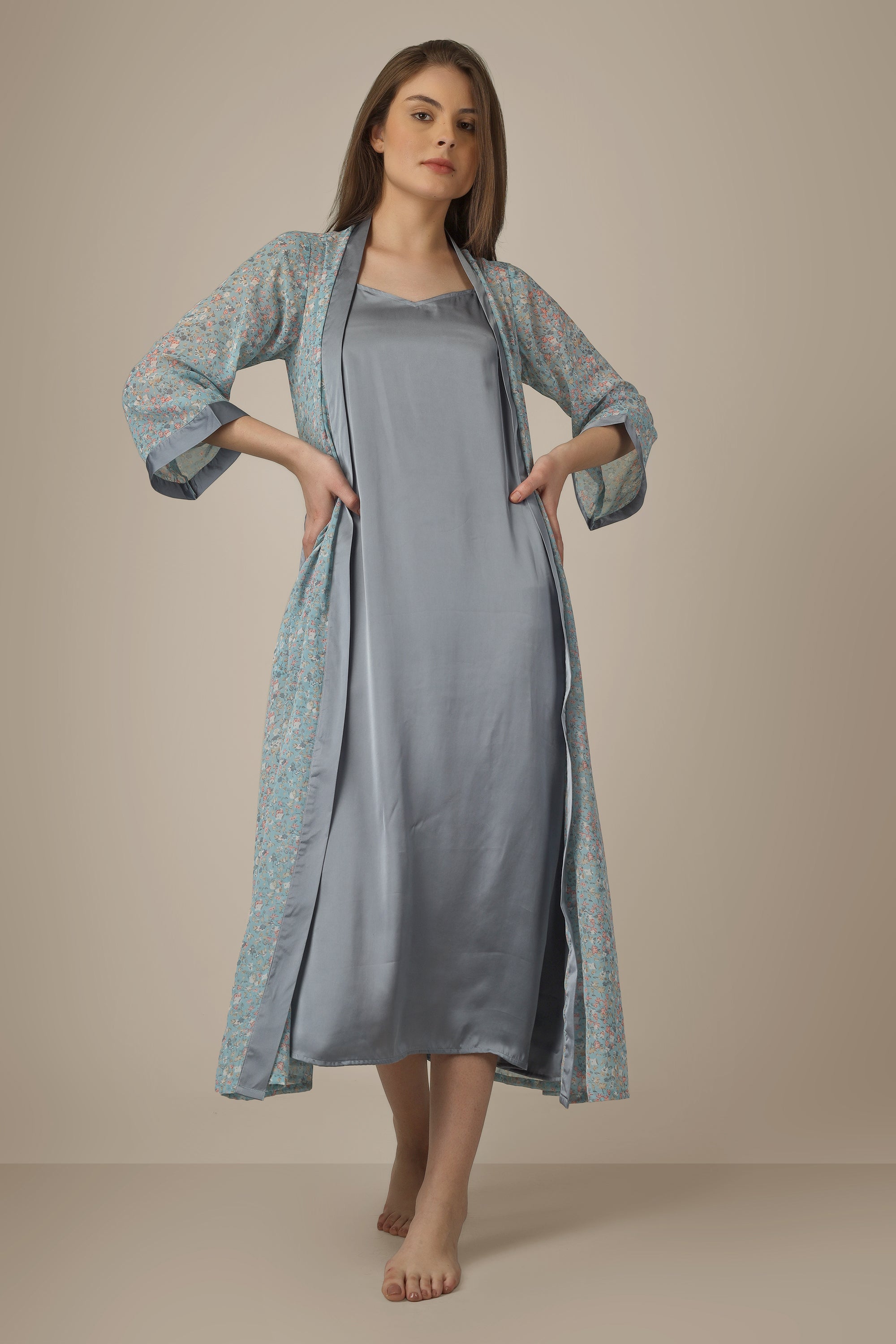 Gen, Dress & Print Gown: Buy Luxe Satin Gown – After Dark