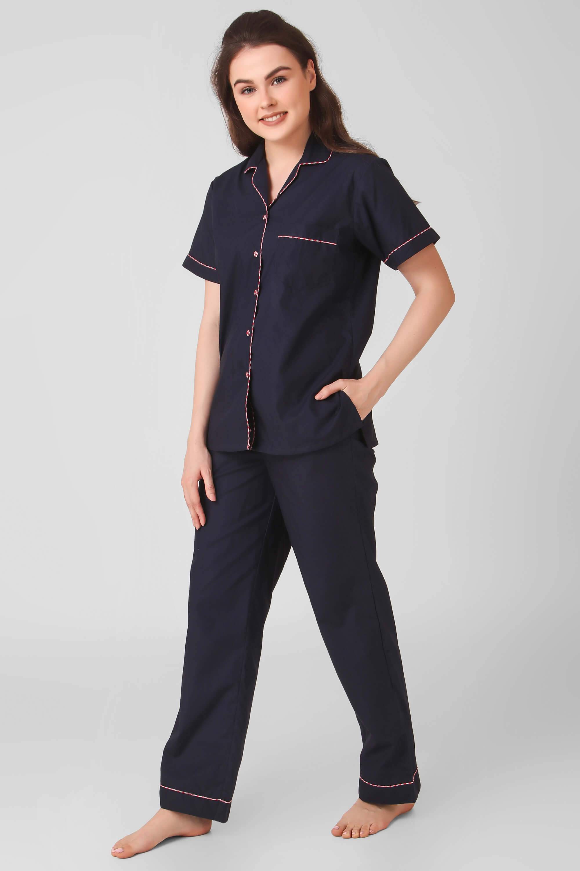 Shop Women's Cotton Pyjama Suit Online | Half Sleeves Pyjama Set ...