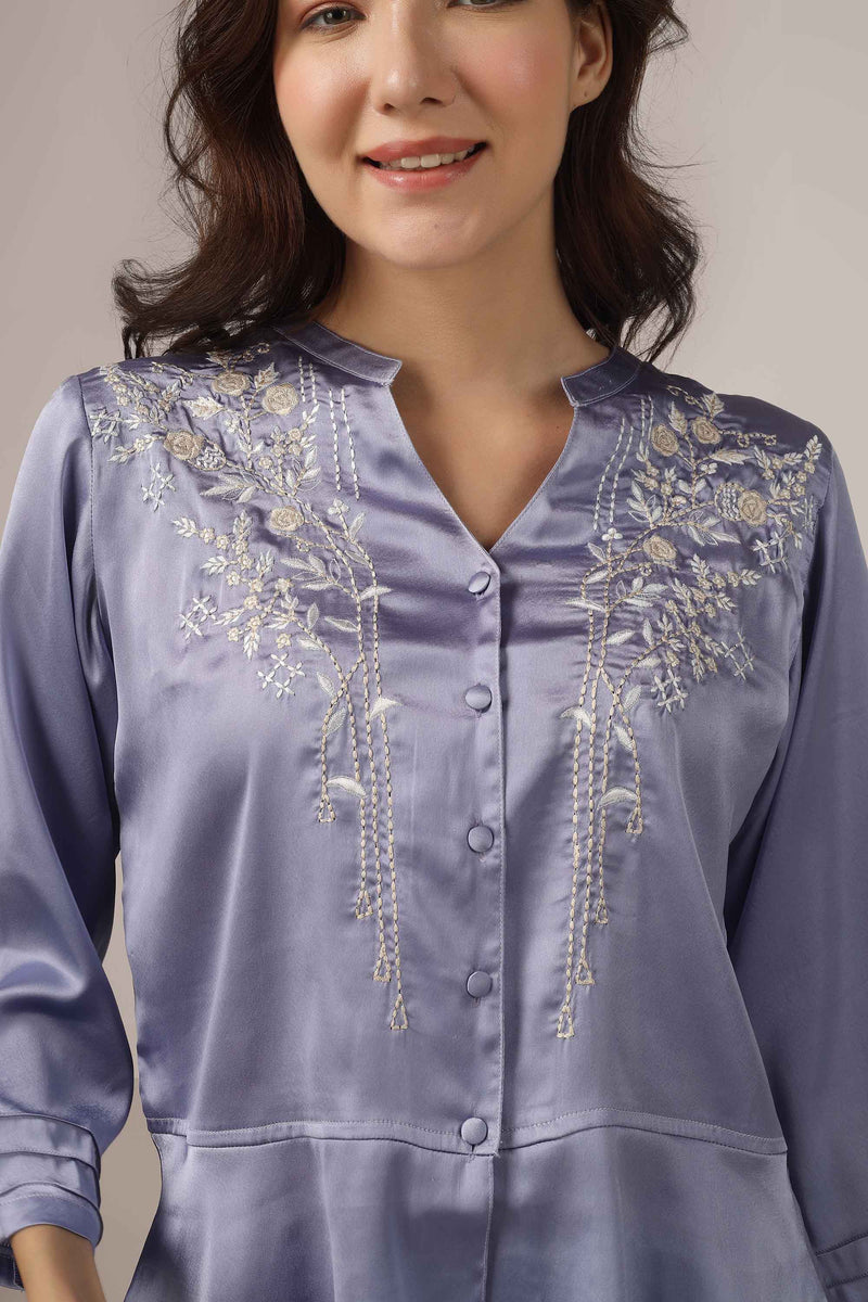 Nora, Satin Pyjama Suit – After Dark