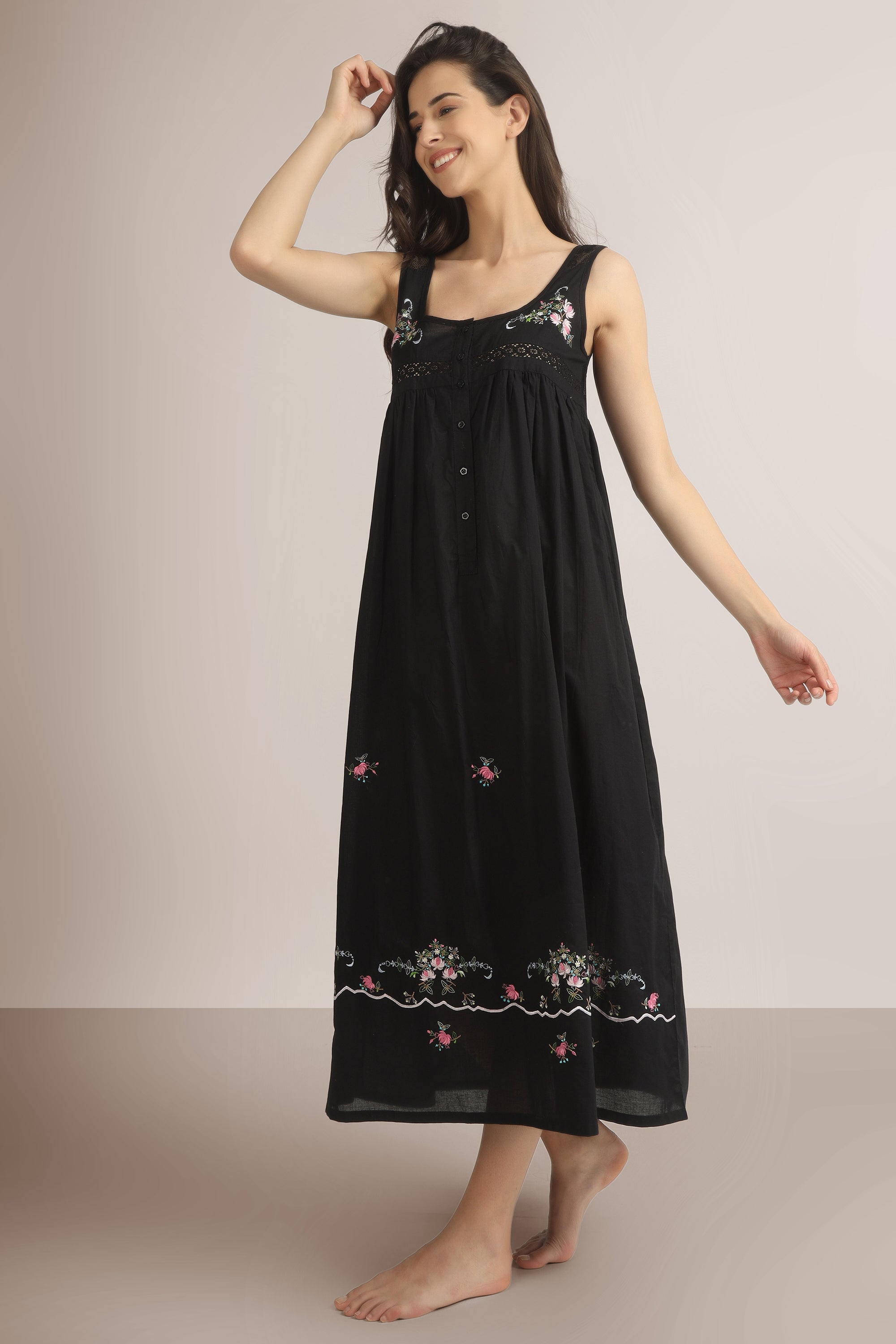 Maria Night/Lounge Dress: Shop Comfortable Cotton Nightgowns – After Dark
